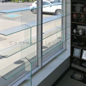 All Glass Storefront Shelves - Custom All Glass Shelves and Displays