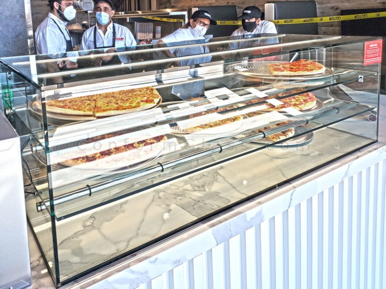 Pizza Glass Showcase with LED Light - Conform Glass